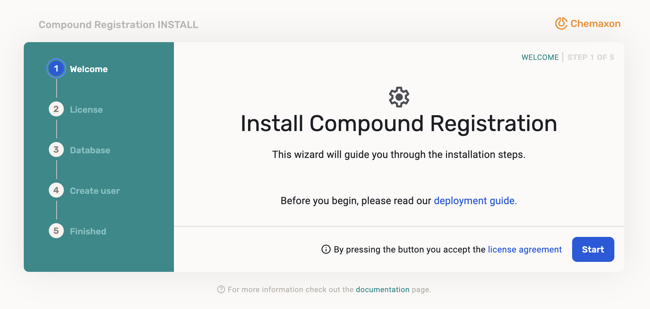 Install through the wizard | Chemaxon Docs